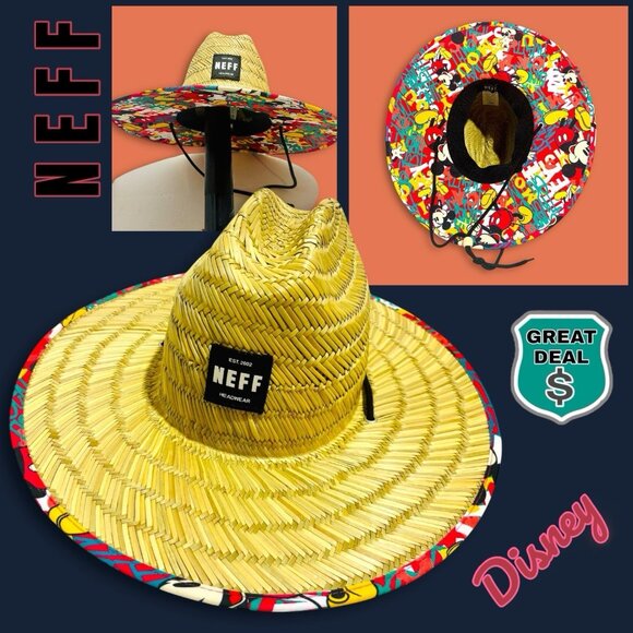 Neff | Accessories | Neff Adult Disney Mickey Mouse Sunslayer Straw Hat ...